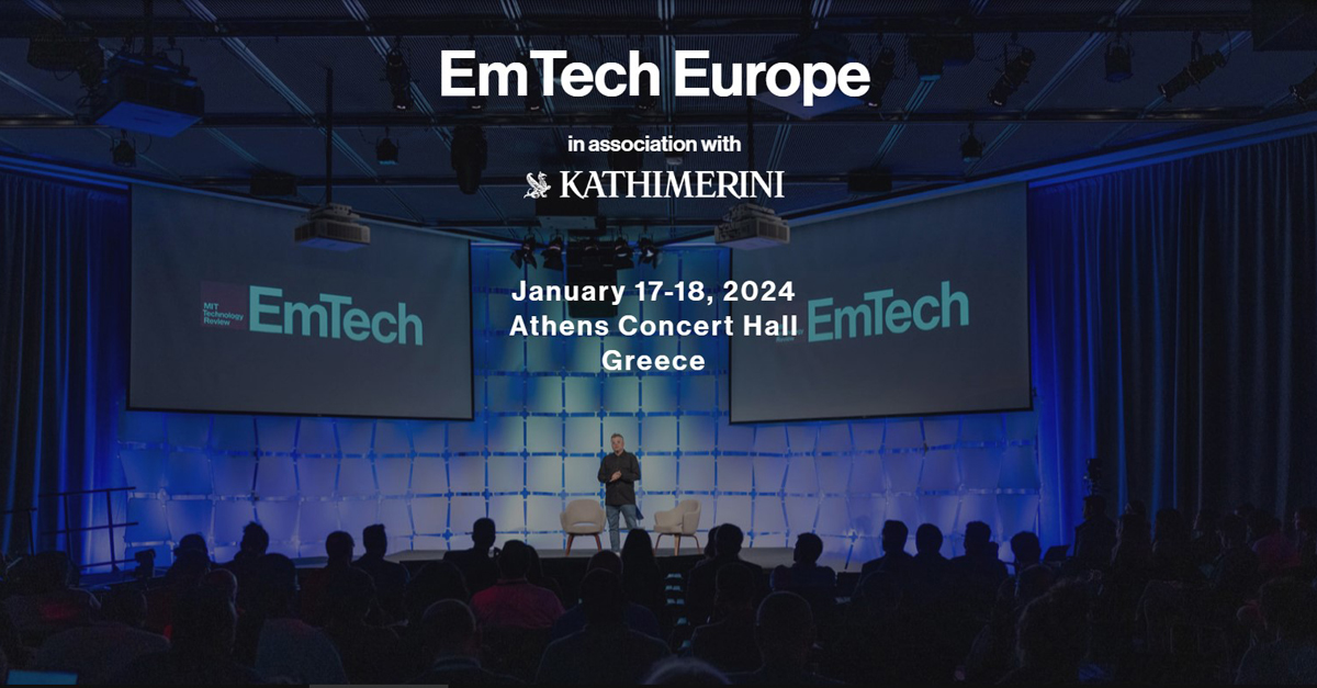 Στην Ελλάδα το MIT «EmTech Europe» - TechMail