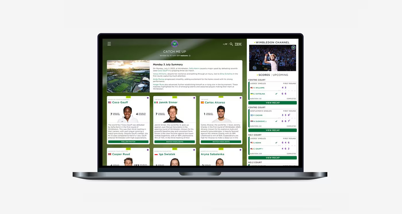 Η IBM ενισχύει την ψηφιακή εμπειρία του Wimbledon - TechMail